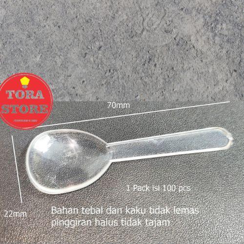 Jual Sendok jelly agar pudding dessert bening plastik / STB Kecil ...