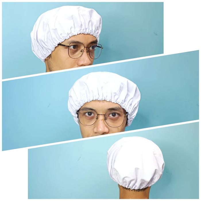 Promo Topi Chef Koki Masak Hairnet Penutup Rambut Bulat Bahan American ...