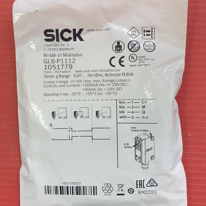 Jual SICK Photoelectric Reflective Sensor GL6-P1112 GL6-P1111 - Kota Surabaya - ATOSYS | Tokopedia