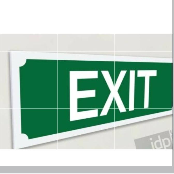 Jual pvc custom sign tanda papan board exit masuk keluar tulisan in out ...