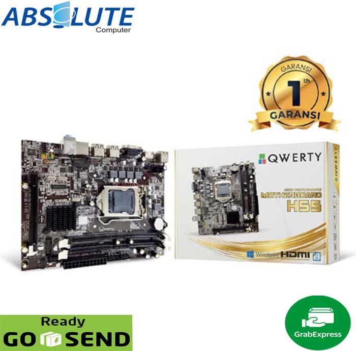 Jual MB Qwerty H55M DDR3 Intel i3 i5 i7 530 540 550 650 660 970 980 H55 NEW - Kab. Sleman ...