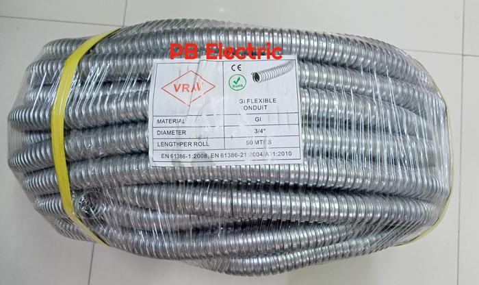 Jual Flexible Metal Conduit 3/4 Inch Merk VRAV / Flexible Metal 3/4 ...
