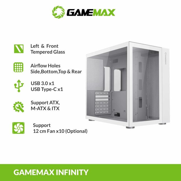 Jual Gamemax Infinity PC Case Gaming ATX - Kota Tangerang - CS New ...