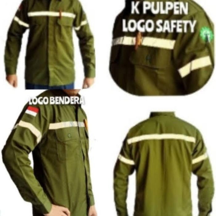 Jual Serangam proyek scotlet baju kemeja lengan panjang pria seragam ...