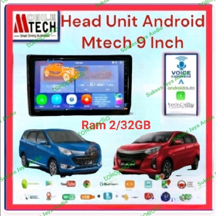 Jual Head Unit Android MTech 9 Inch OEM Calya/Sigra Frame + Socket PNP - Kota Bekasi - Sukses ...