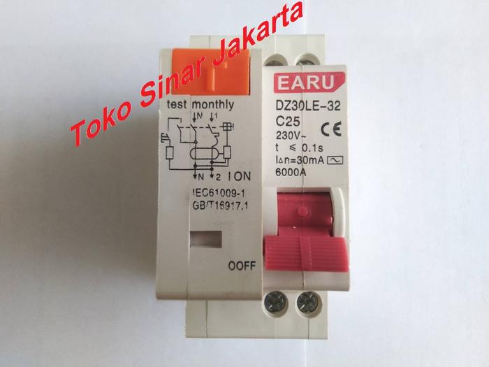 Jual RCBO Circuit Breaker 30mA Sekring Sekering Sikring MCB + ELCB 25A ...