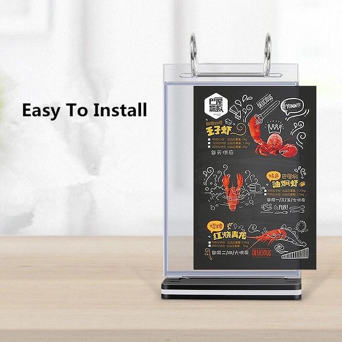 Jual Rak Menu Akrilik A4 Acrylic Menu Card Tempat Menu Akrilik Stand ...