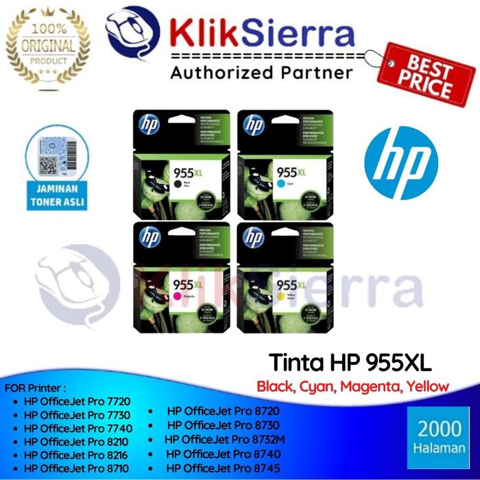 Jual HP 955XL 1SET BKCMY Tinta Cartridge HP955 Officejet Pro 7720 7730 ...
