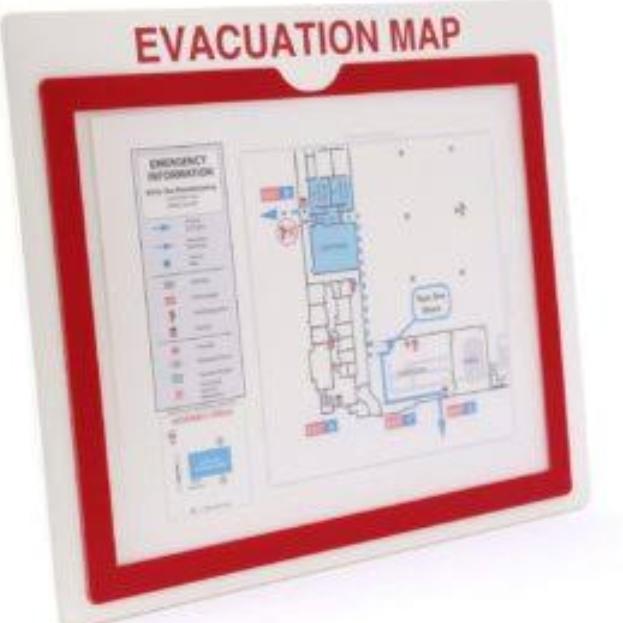 Jual akrilik custom evacuation insert plan sign tanda papan board map isi 1 - 2130 - Kota ...