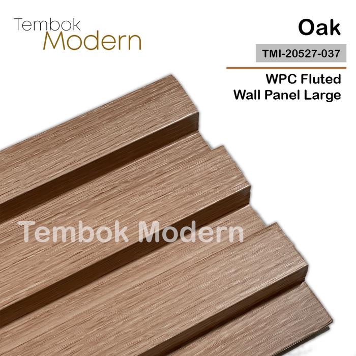 Promo WPC Wall Panel 3D Flute Wood Panel Large PANJANG 140 CM - Oak, 1 ...