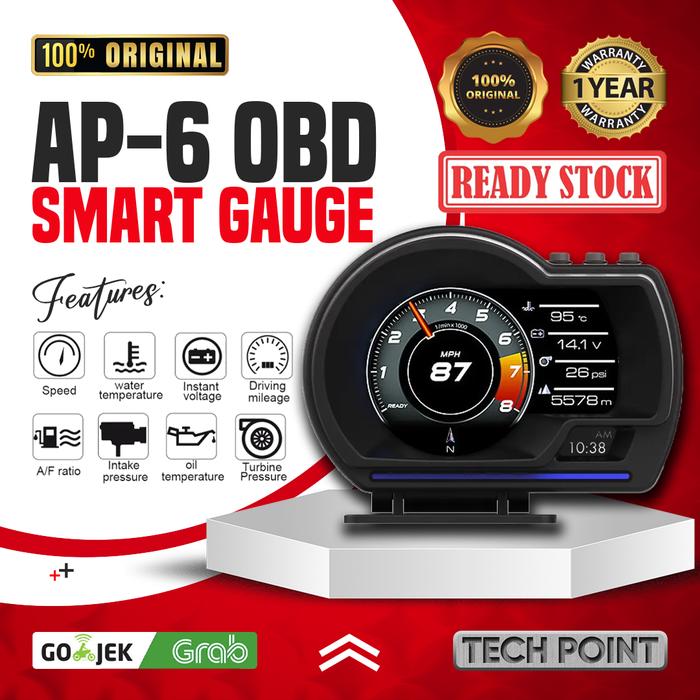 Jual AP-6 Universal OBD Speedometer Digital Smart Gauge Head Up Display ...