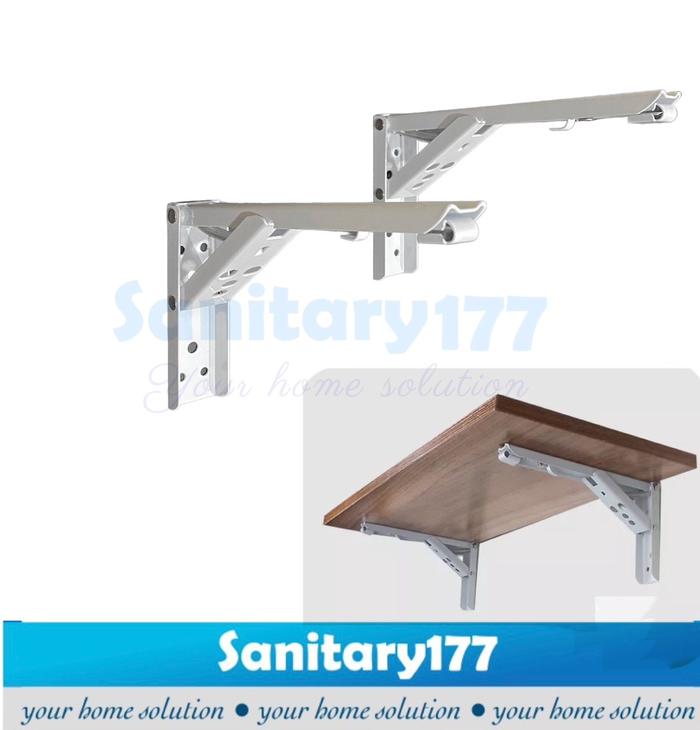 Jual 2pc Bracket 10 inch siku lipat -rack breket pemasangan rak gantung ...