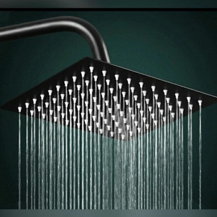 Jual WALL SHOWER KOTAK HITAM 8 INCHI / SHOWER HUJAN KOTAK 8 INCHI BLACK ...