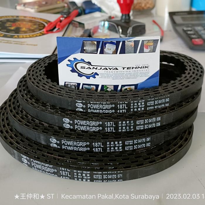 Jual 187L GATES | TIMING BELT GATES POWER GRIP 187L-10mm - Kota ...