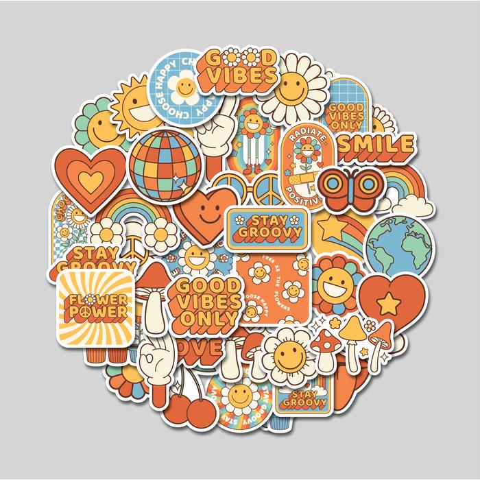 Jual STICKER GROOVY HIPPIE / STICKER PACK LAPTOP HELM / STIKER PREMIUM ...