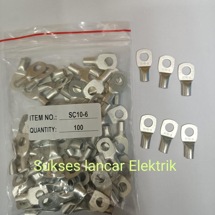 Jual Kabel skun SC/Skun Kabel SC 10-6/kabel lug/skun cable 10-6mm Per Bks - Jakarta Barat ...