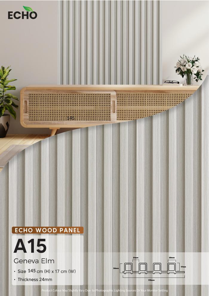 Jual Echo Wood Panel - Tipe A / Tinggi 145 cm / Echo Wall Panel PVC Motif Kayu, Fabric, Solid ...