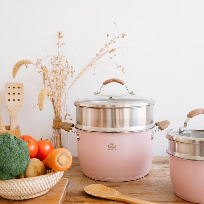 Jual Pastel Color Steamer Nuclad Cookware Panci Kukus Estetik Sus 304 ...