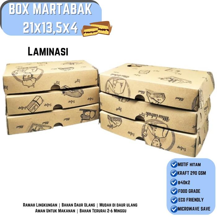 Jual Box Martabak Dus Martabak B40K2MB-21X13.5X4-Motif-Laminasi ...