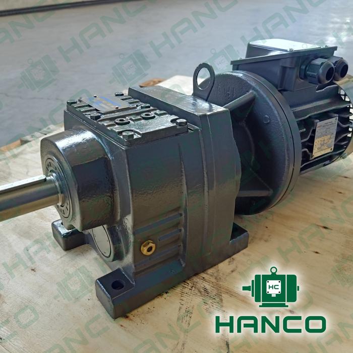 Jual Gearbox Hanco Helical Gear Reducer R Size 47 cw 1HP 4P 3Phase ...
