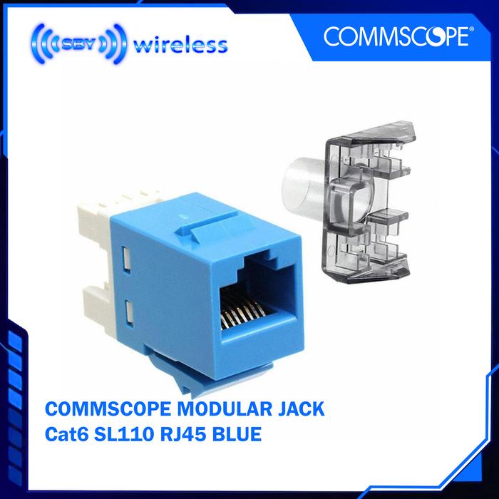 Jual MODULAR JACK Cat6 SL110 RJ45 BLUE COMMSCOPE - Kota Surabaya ...