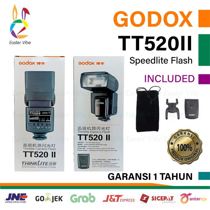 Jual GODOX TT520 II TT520II TT 520 II FLASH KAMERA DSLR MIRORLESS ...