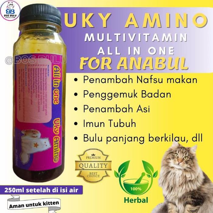 Jual Uky amino vitamin cair gemuk dan bulu nafsu makan daya tahan tubuh ...