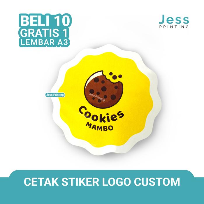 Jual Print Cetak Stiker Logo Makanan Cutting Custom Sticker Label ...