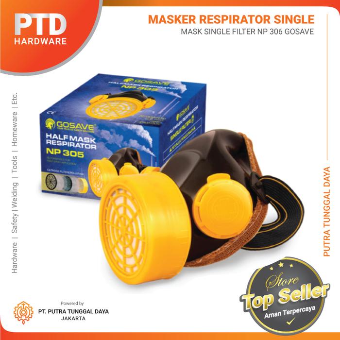 Jual Masker Respirator Single Filter NP305 Anti Debu Asap Polusi Gosave ...