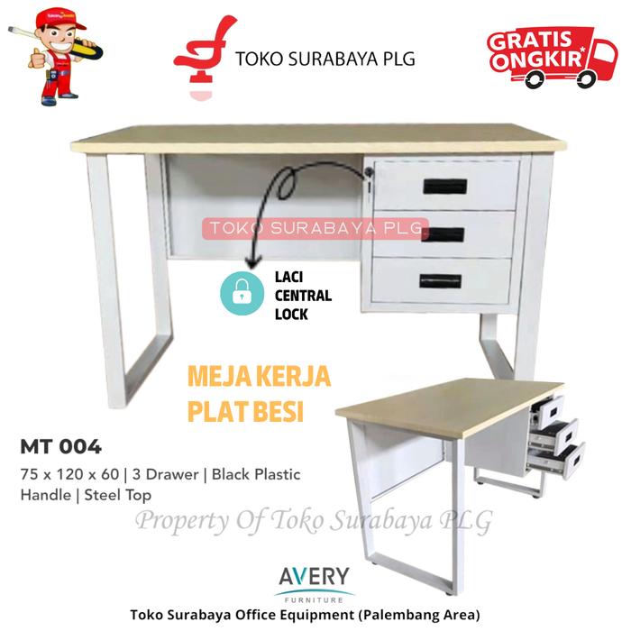 Jual Meja Kerja Plat Besi Meja Kantor Avery MT 004 Meja Tulis 1/2 Biro - Kota Palembang - Toko ...