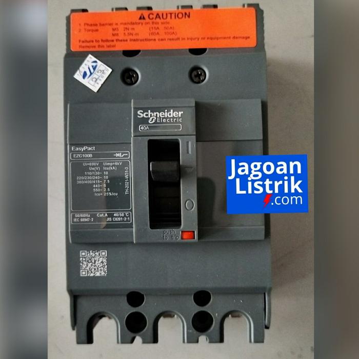 Jual MCCB EZC 100B NFB Breaker Schneider EZC100B 15A 20A 25A 30A 40A 50A - 30A - Kota Surabaya ...