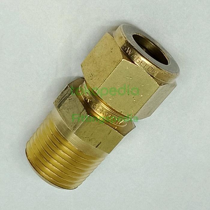 Jual Fitting Male Connector OD 1/2" X 1/2" Npt Brass Swagelok - Jakarta Barat - Fittingspedia ...