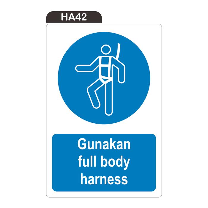 Jual RAMBU GUNAKAN FULL BODY HARNESS - S : 20x30 cm, Sticker Only ...