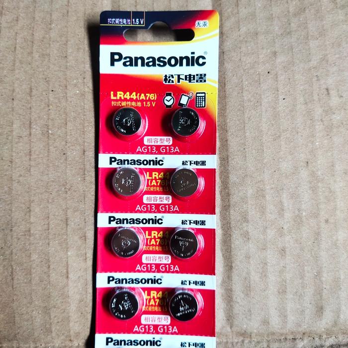 Jual BATRE PANASONIC/kancing/koin LR44/AG13/A76/1.5V ORIGINAL ISI 10 PC - Jakarta Pusat - New ...