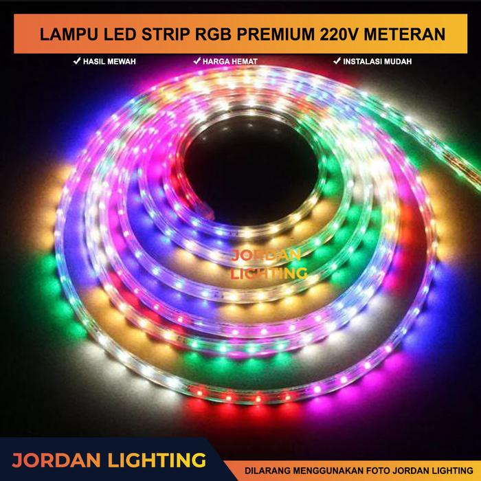 Jual Lampu LED Strip Selang RGB PREMIUM 220V Warna Warni Meteran ...