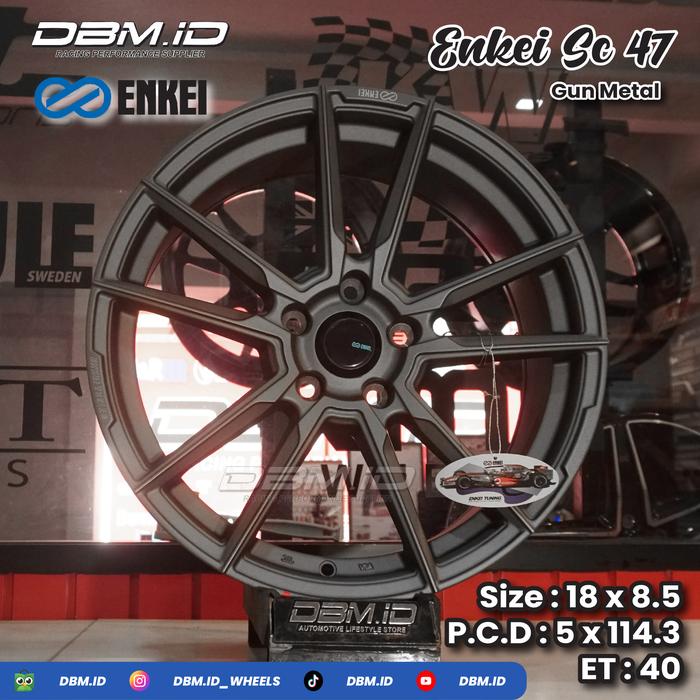 Promo Velg Enkei SC47 Original R18 18x8.5 5x114.3 et 40 Gun Metal Cicil ...