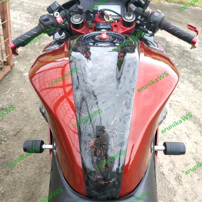 Jual cover tangki r15 v3 carbon forged/kevlar / cover tangki r15 v3 ...