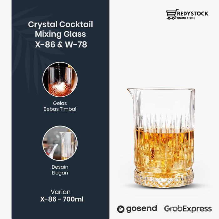 Jual Cocktail mixing glass crystal bar mixing pitcher gelas mixer tebal ...