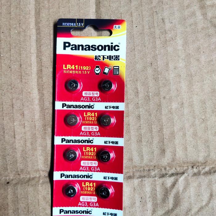 Jual BATRE PANASONIC/KANCING/KOIN LR41/AG3 1.5v original isi 10 pc ...