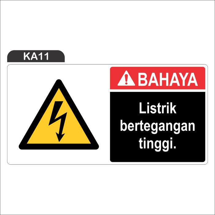 Bahaya Listrik Logo Jual Sticker Stiker Sign Bahaya Listrik Tegangan