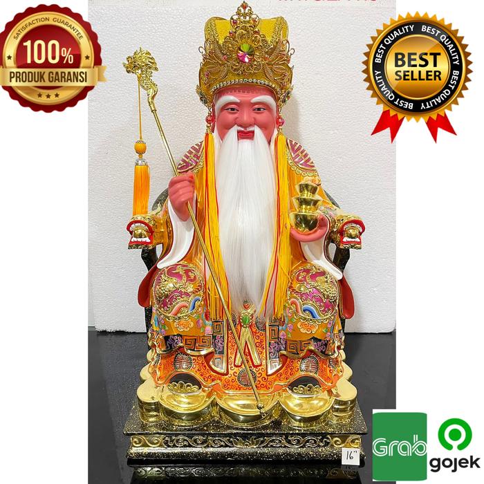 Jual patung dewa Rejeki Tutigong Tutipakung Tecukong II Taiwan kayu 16 ...