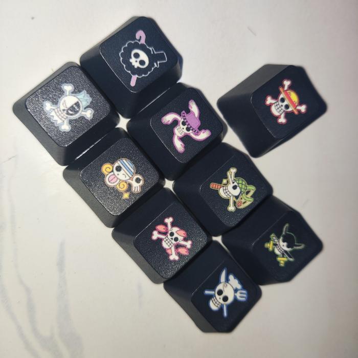 Jual keycaps keycap One Piece Arrow WASD ESC Pirate Flag OEM profile 9 ...