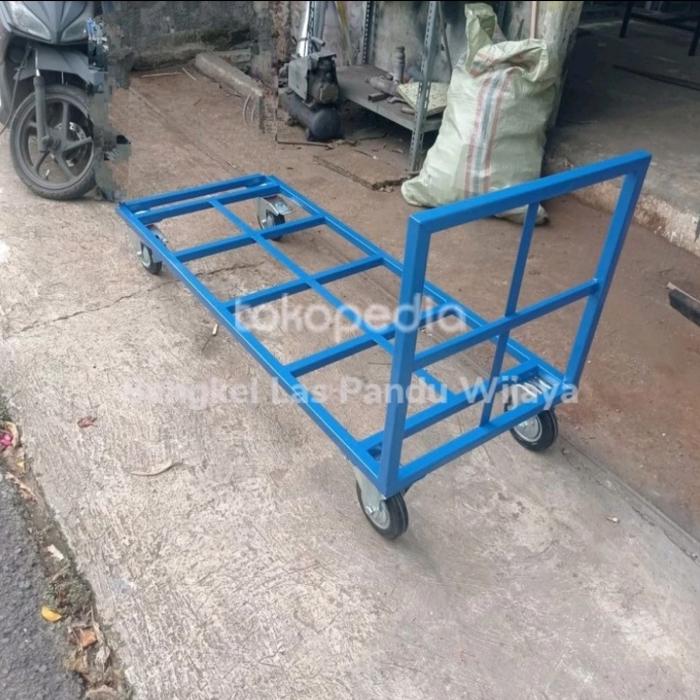 Jual Trolley Alat Angkut Barang Besi Hollow Kapasitas 500kg Roda Heavy ...
