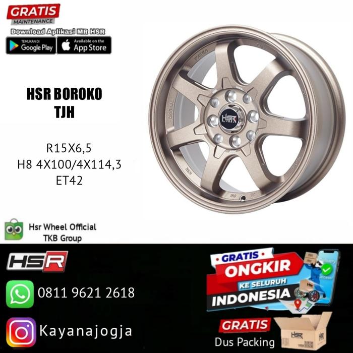 Jual Velg Mobil HSR Boroko TJH Original Ring 15 Velg/Pelek Boroko TJH R15 - Kab. Sleman - HSR ...