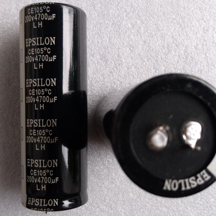 Promo ELCO EPSILON 200V 4700uf ORIGINAL CAPACITOR ELKO 200 v 4700 uf ...