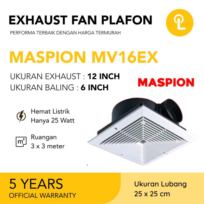 Jual Maspion Ceiling Exhaust Fan Plafon MV 16 EX MV-16EX 6 Inch MV16EX ...