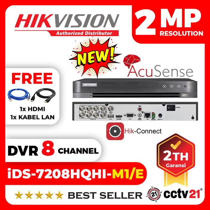 Jual DVR HIKVISION 8 Channel 8CH iDS-7208HQHI-M1/E 2MP Up to 5MP ...