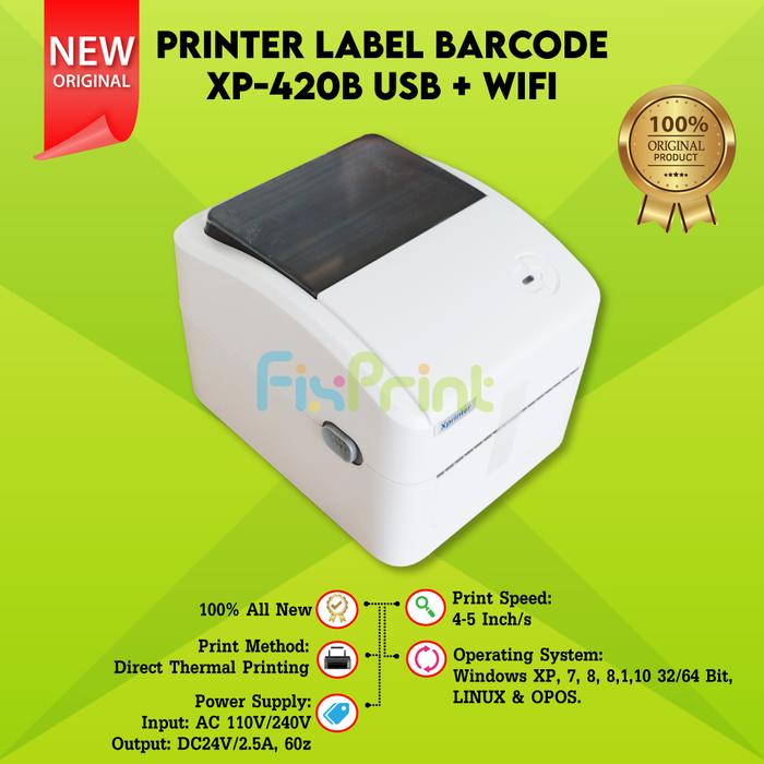 Jual XPRINTER XP-420B 420B USB Thermal Printer Barcode Label Stiker ...