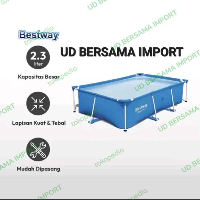 Jual kolam renang portable bestway steel pool swimming pool - Kota ...