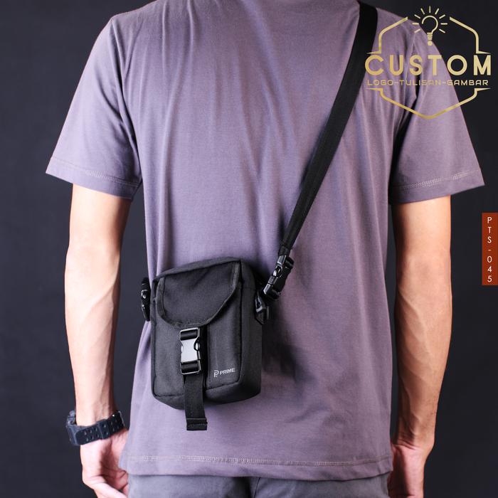 Jual Tas Selempang Hp Pria Custom Logo Nilon Tebal Design Produksi ...